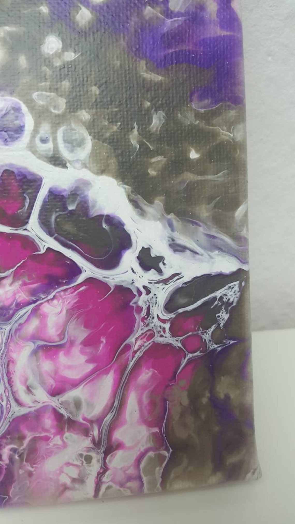 Acryl-Pouring auf Leinwand 20x20 | Etsy