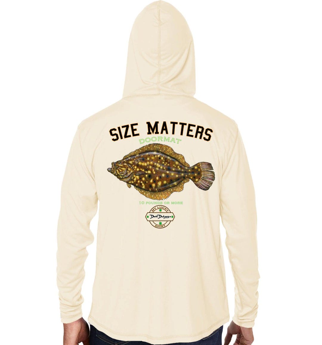Men's Size Matters Flounder Sandbar Performance Hoodie - Etsy