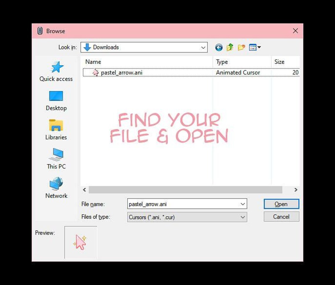Izam's Custom Pastel Cursors - Etsy
