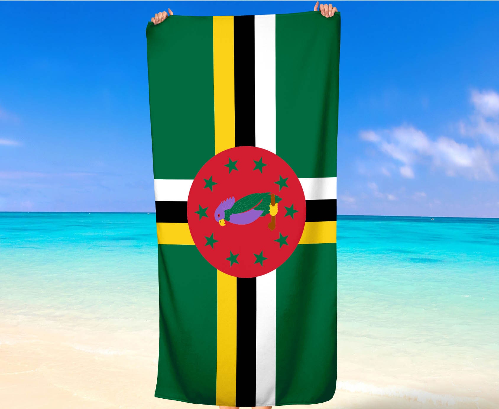 Dominica National Country Flags Coat of Arms Map Brushed Paintbrush ...