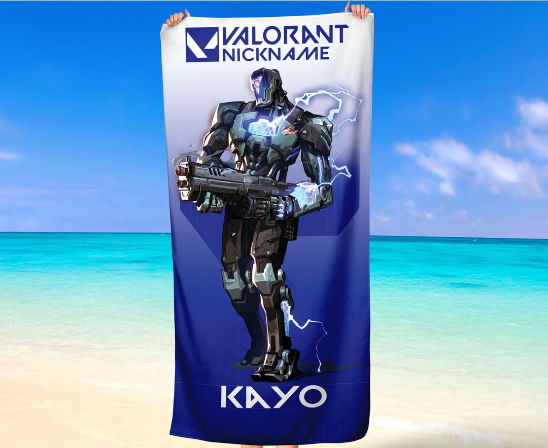 Valorant Kayo Personalized Nickname Beach Towels Video Game Sport ...