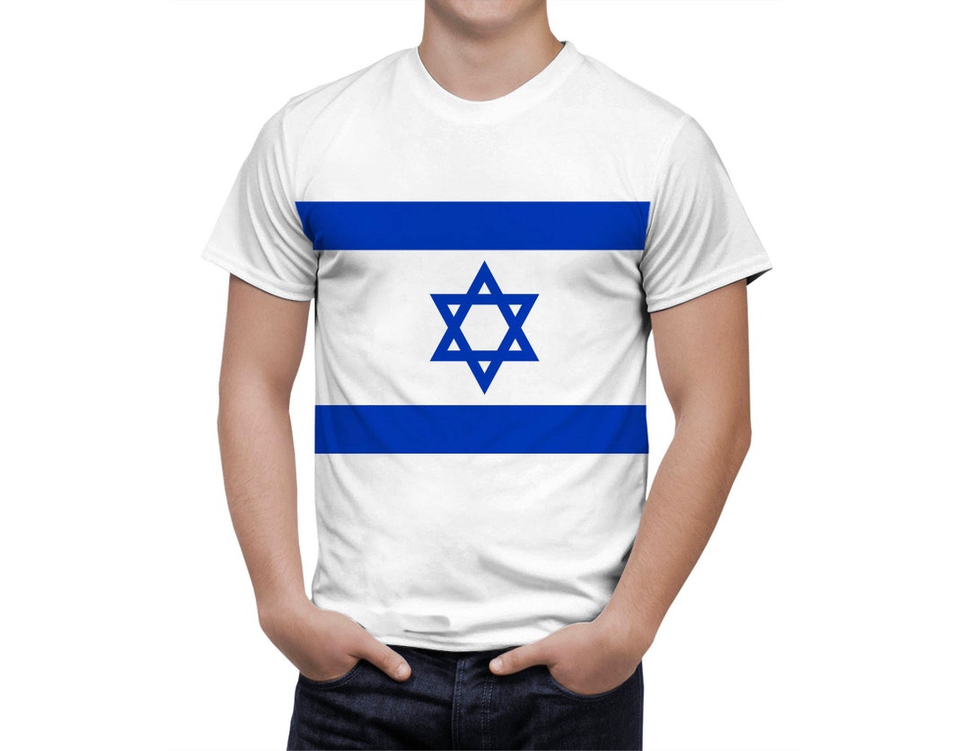 ISRAEL National Flag Coat of Arms Patriotic Men's Sport Full Print ...