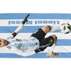 Lionel Messi Argentina Football Beach Towel Soccer Gift Bath - Etsy