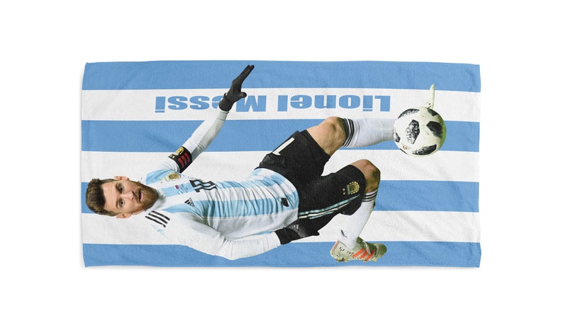 Lionel Messi Argentina Football Beach Towel Soccer Gift Bath - Etsy