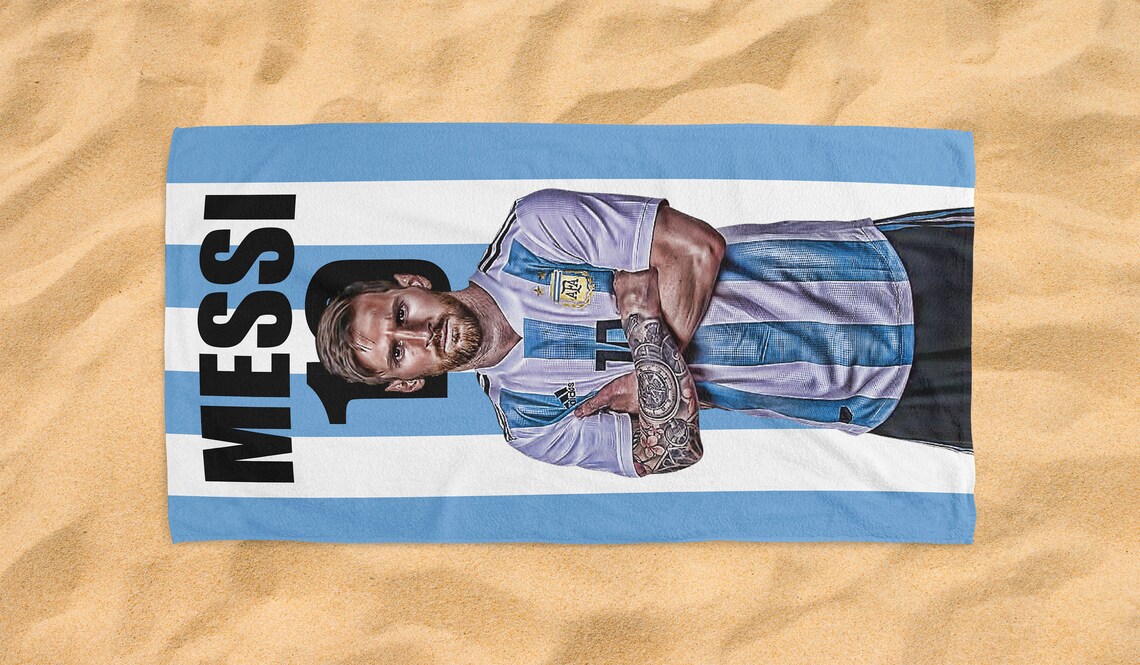 Lionel Messi Argentina Football Beach Towel Soccer Gift Bath - Etsy