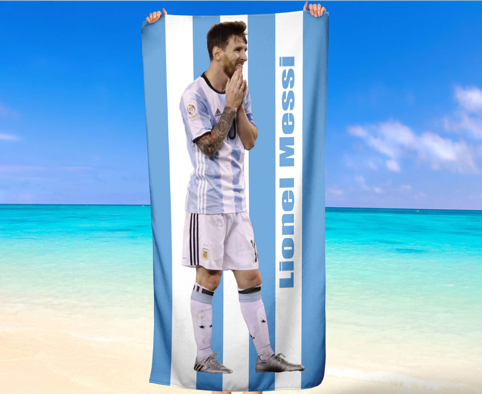 Lionel Messi Argentina Football Beach Towel Soccer Gift Bath - Etsy