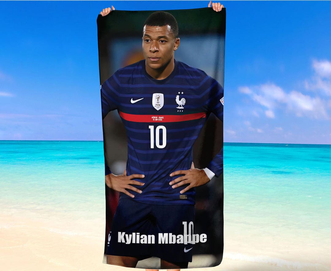 Kylian Mbappe French Football Player Beach Towel Soccer Gift - Etsy