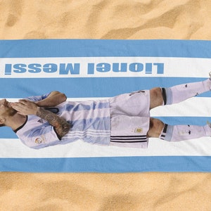 Lionel Messi Argentina Football Beach Towel Soccer Gift Bath - Etsy