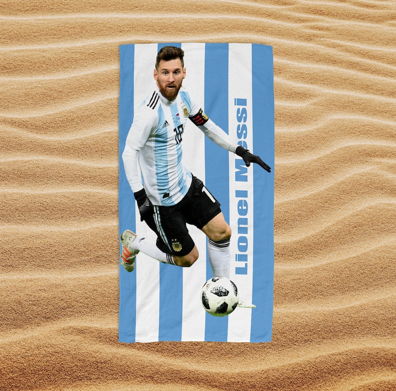 Lionel Messi Argentina Football Beach Towel Soccer Gift Bath - Etsy