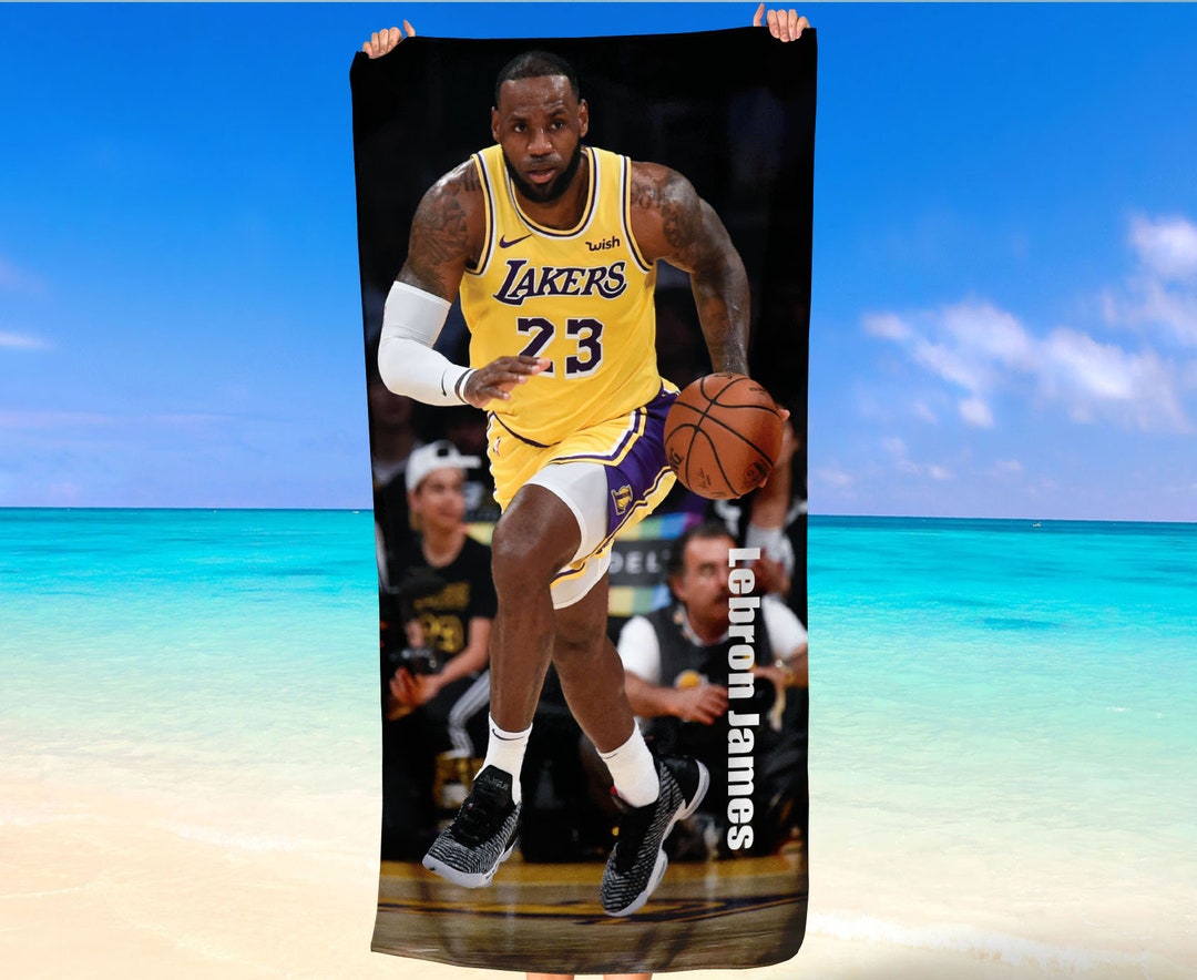 Lebron James Los Angeles Lakers Beach Towels Sport Basketball Ocean ...