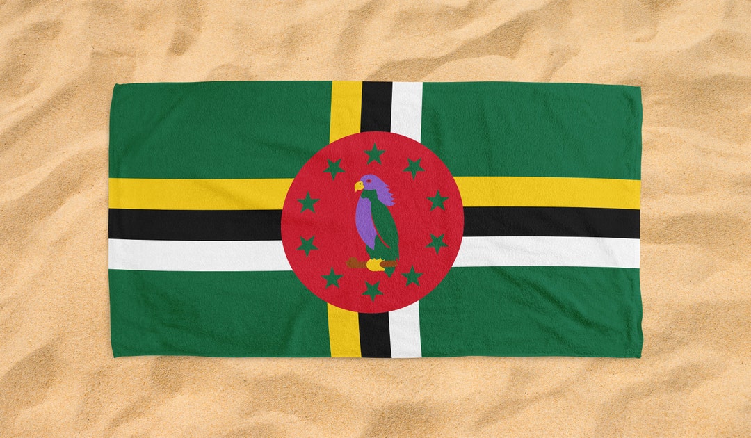 Dominica National Country Flags Coat of Arms Map Brushed Paintbrush ...