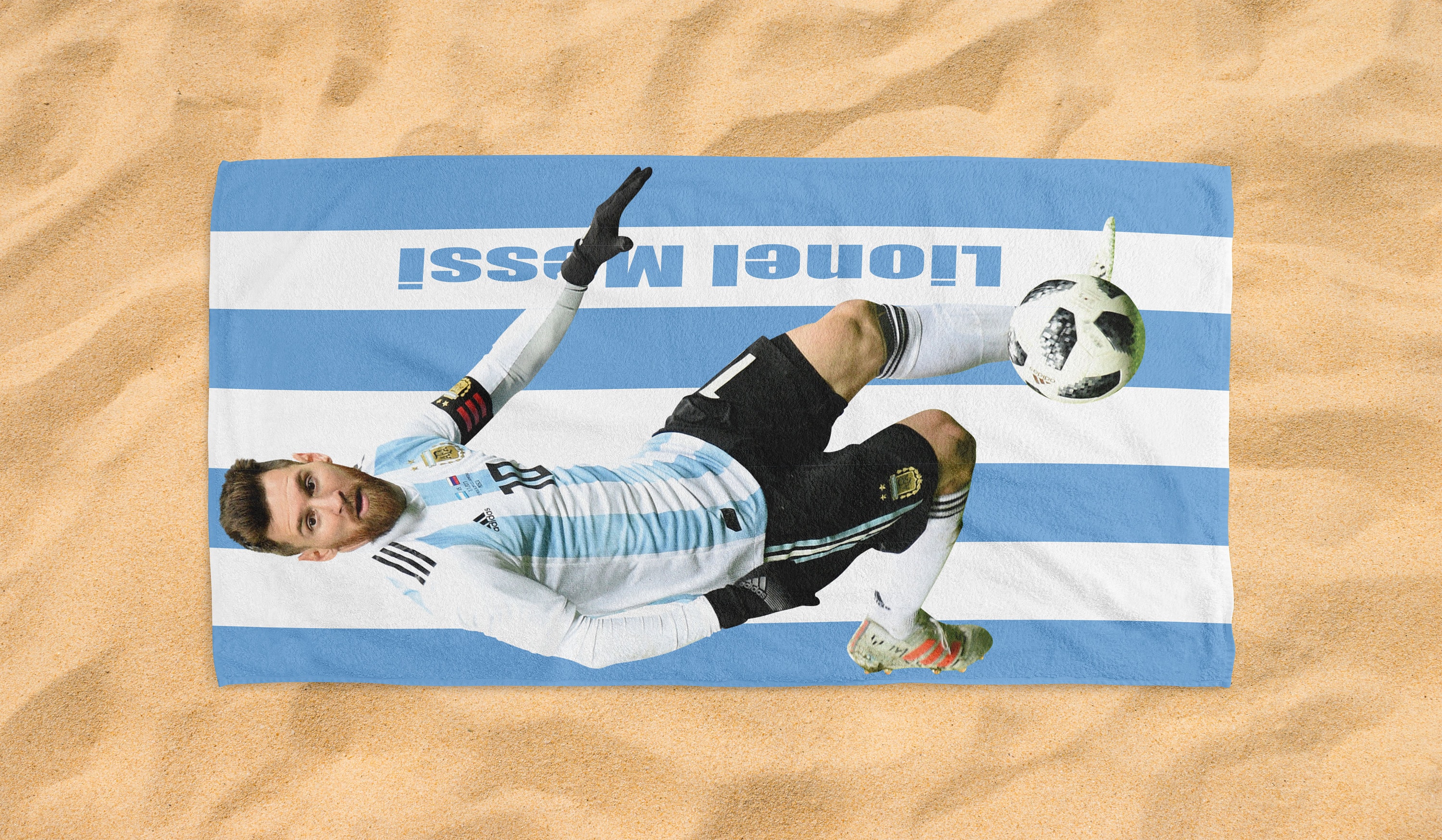 Lionel Messi Argentina Football Beach Towel Soccer Gift Bath - Etsy