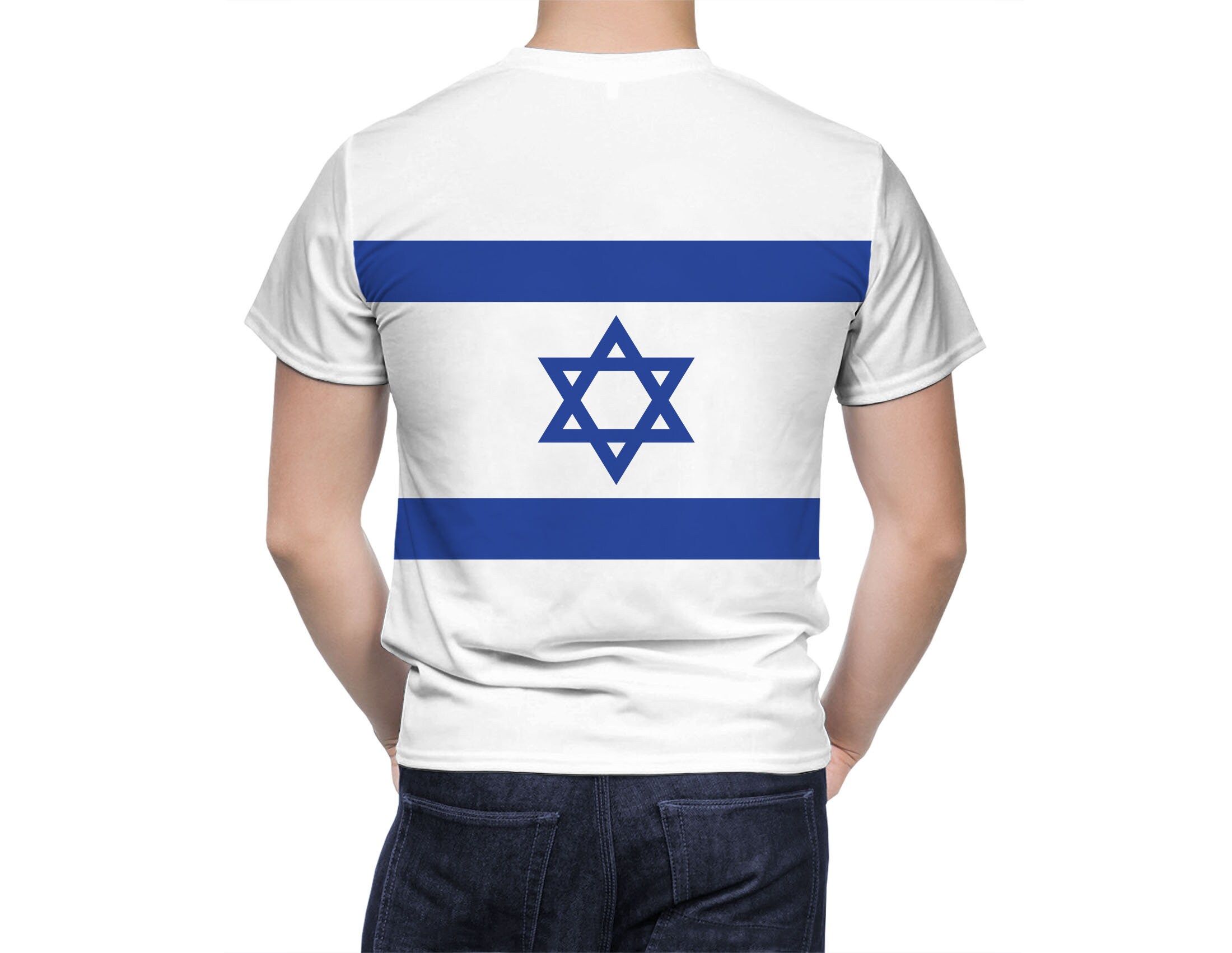 ISRAEL National Flag Coat of Arms Patriotic Men's Sport Full Print ...