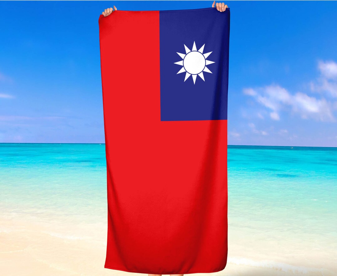 Taiwan National Flags Beach Towel - Etsy