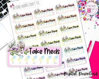 Pm Meds Stickers - Etsy