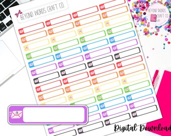 Printable Box Icon Stickers - Etsy