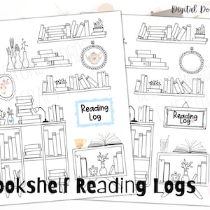 Bookshelf Reading Log Printable | Reading Tracker, Book Log | Books to ...