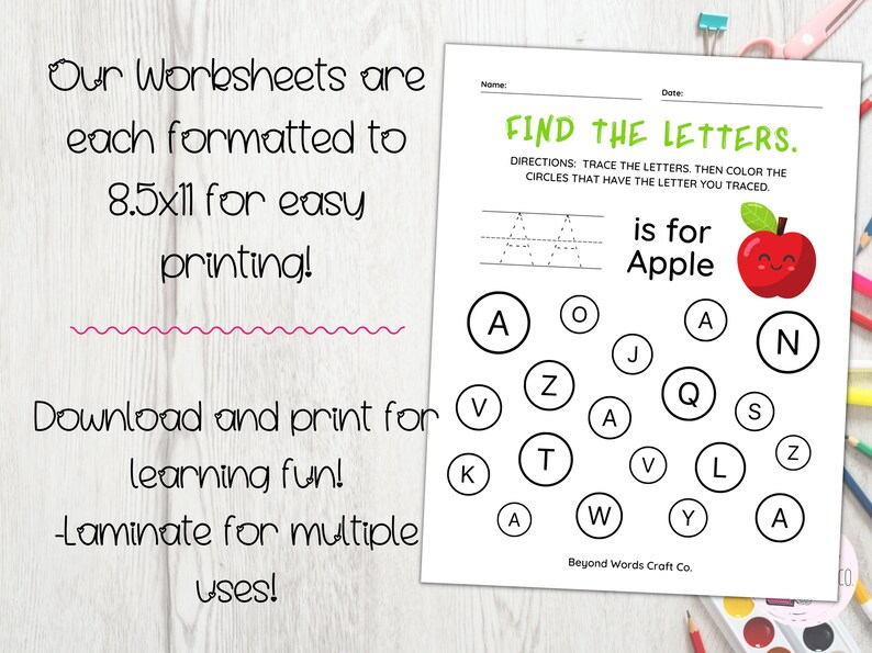 Alphabet Letter Tracing Printable Worksheet Set | Alphabet Coloring ...