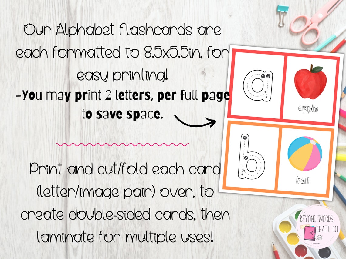 Alphabet Letter Tracing Printable Flashcards Set | Capital and ...