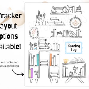 Bookshelf Reading Log Printable | Reading Tracker, Book Log | Books to ...