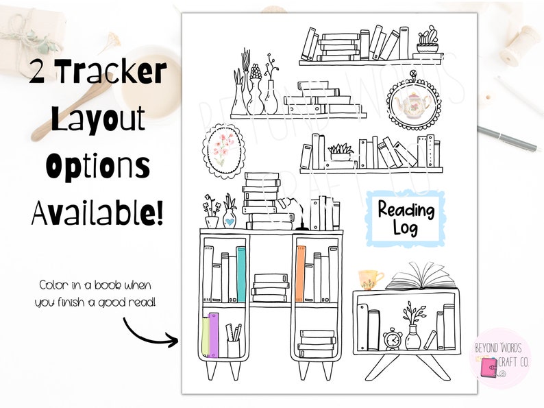 Bookshelf Reading Log Printable | Reading Tracker, Book Log | Books to ...