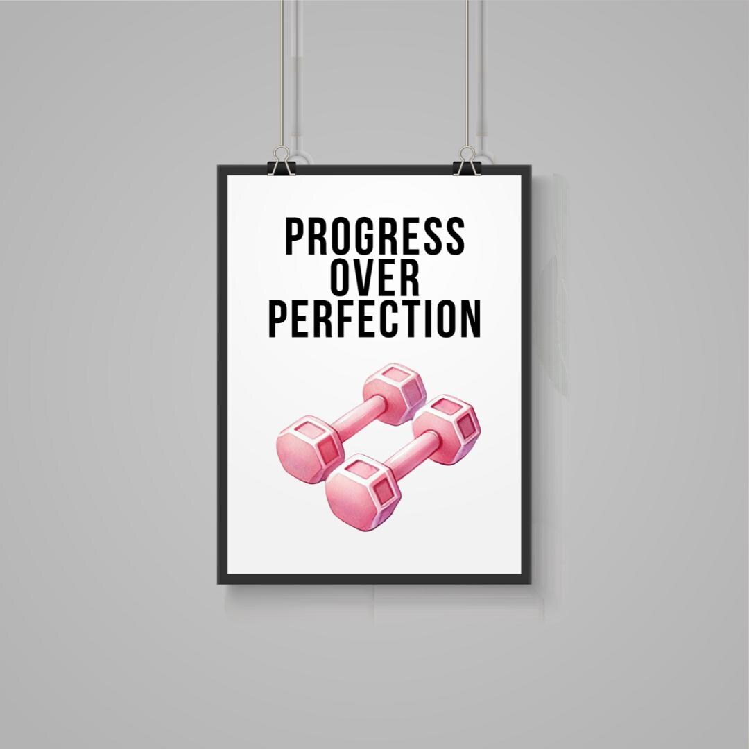 Progress Over Perfection Fitness Motivation Digital Download Printable ...