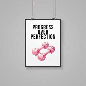 Progress Over Perfection Fitness Motivation Digital Download Printable ...