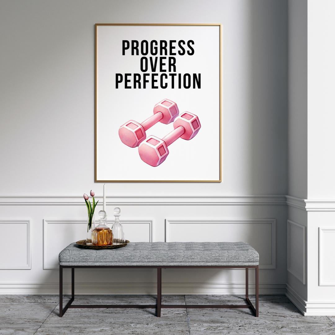 Progress Over Perfection Fitness Motivation Digital Download Printable ...