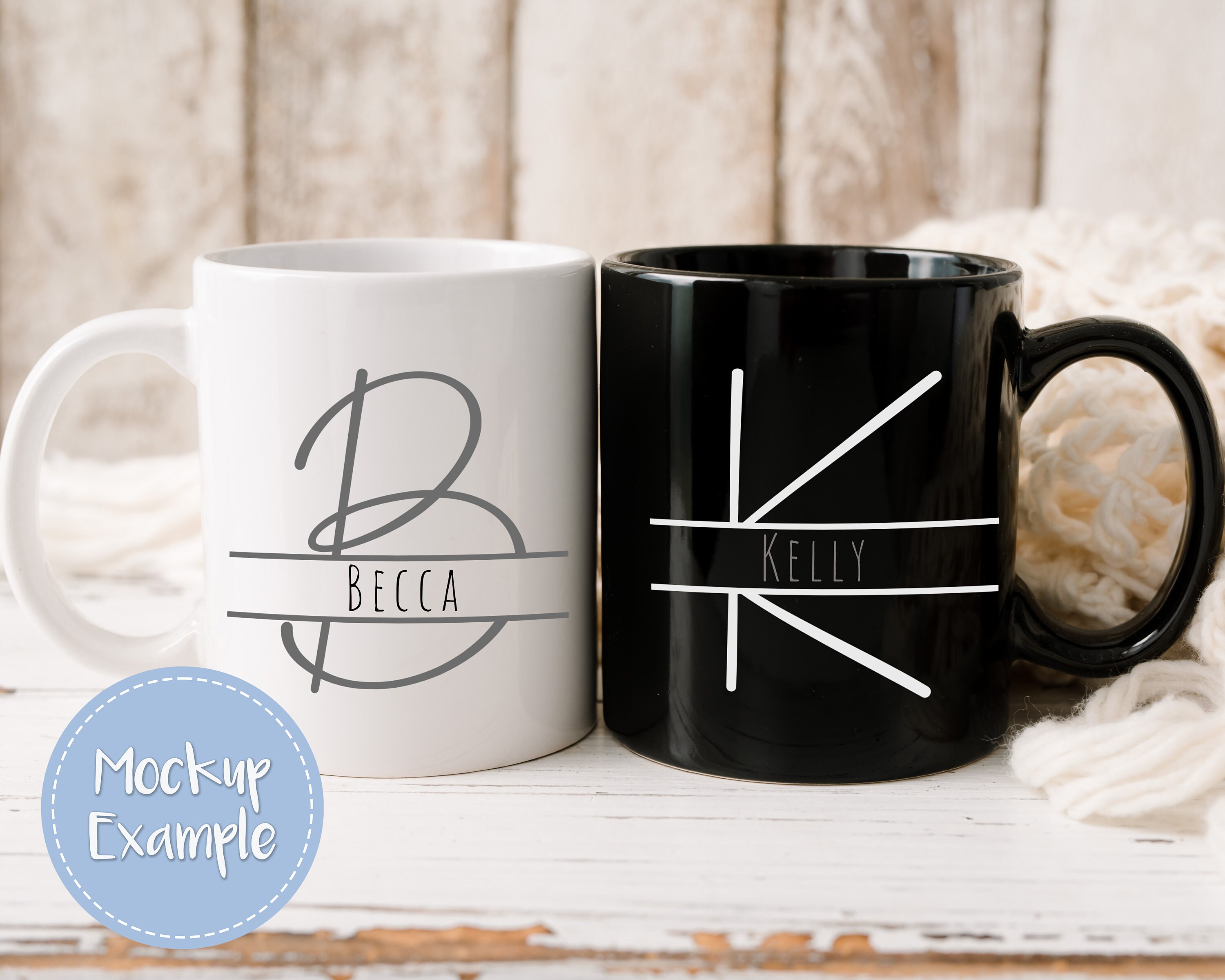 Split Monogram SVG Whole Alphabet Split Letter Monogram SVG Files Split ...