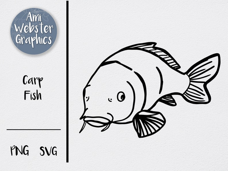 Carp SVG, Carp Fish, Angling PNG Transparent File - Instant Download ...