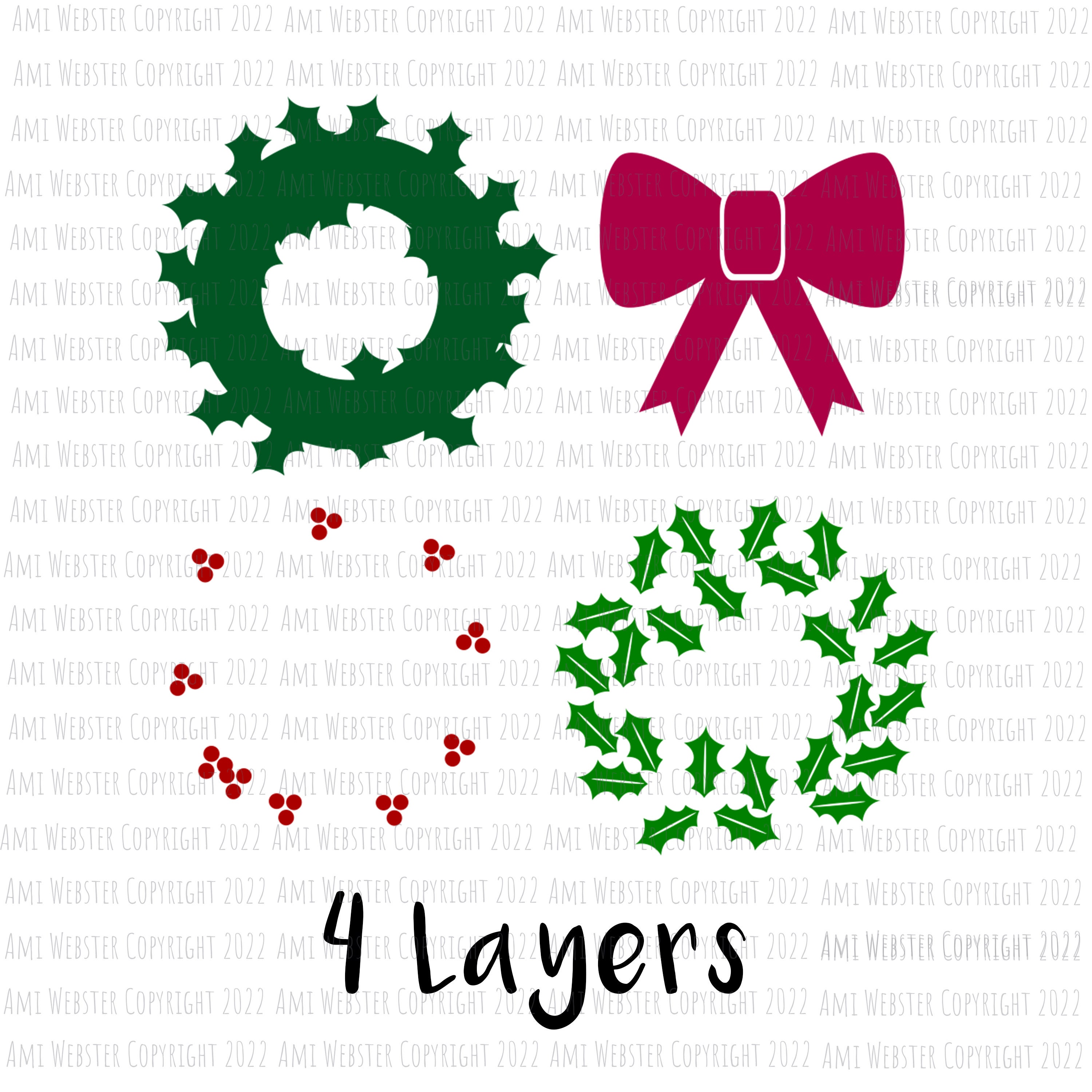 Christmas Wreath SVG - Christmas Clip Art, Christmas Wreath Png, Cricut ...