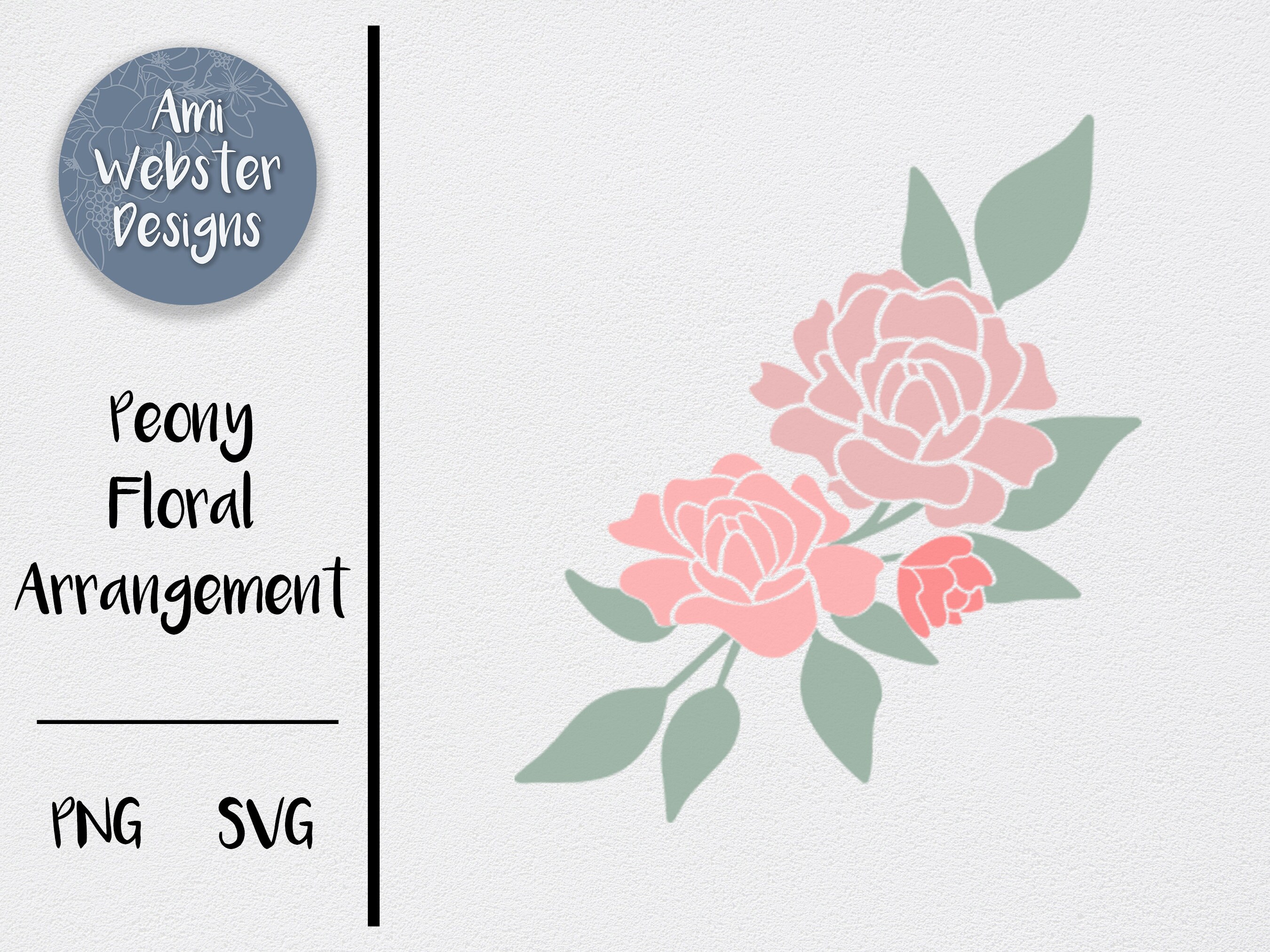 Peony SVG - Floral Corner SVG - SVG Floral Design - Peonies Svg File ...