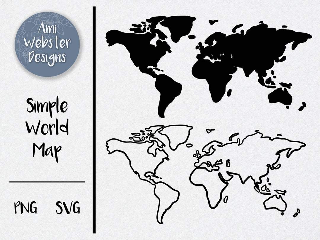 World Map SVG, Planet Earth PNG, Globe Clip Art Instant Download Cricut ...
