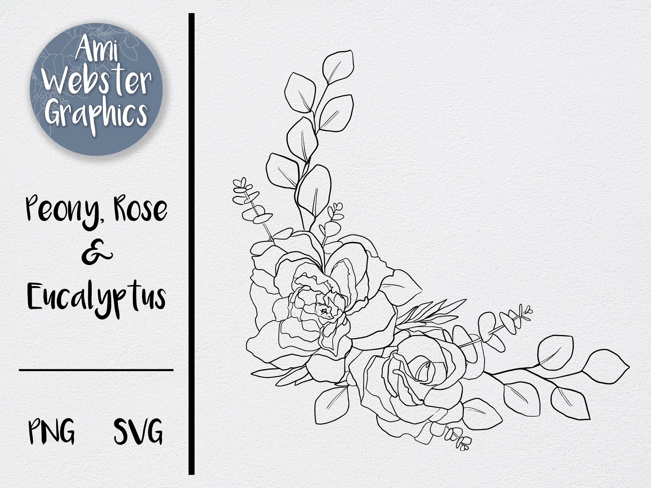 Floral Corner SVG and PNG Transparent File - Floral Outline, Floral ...