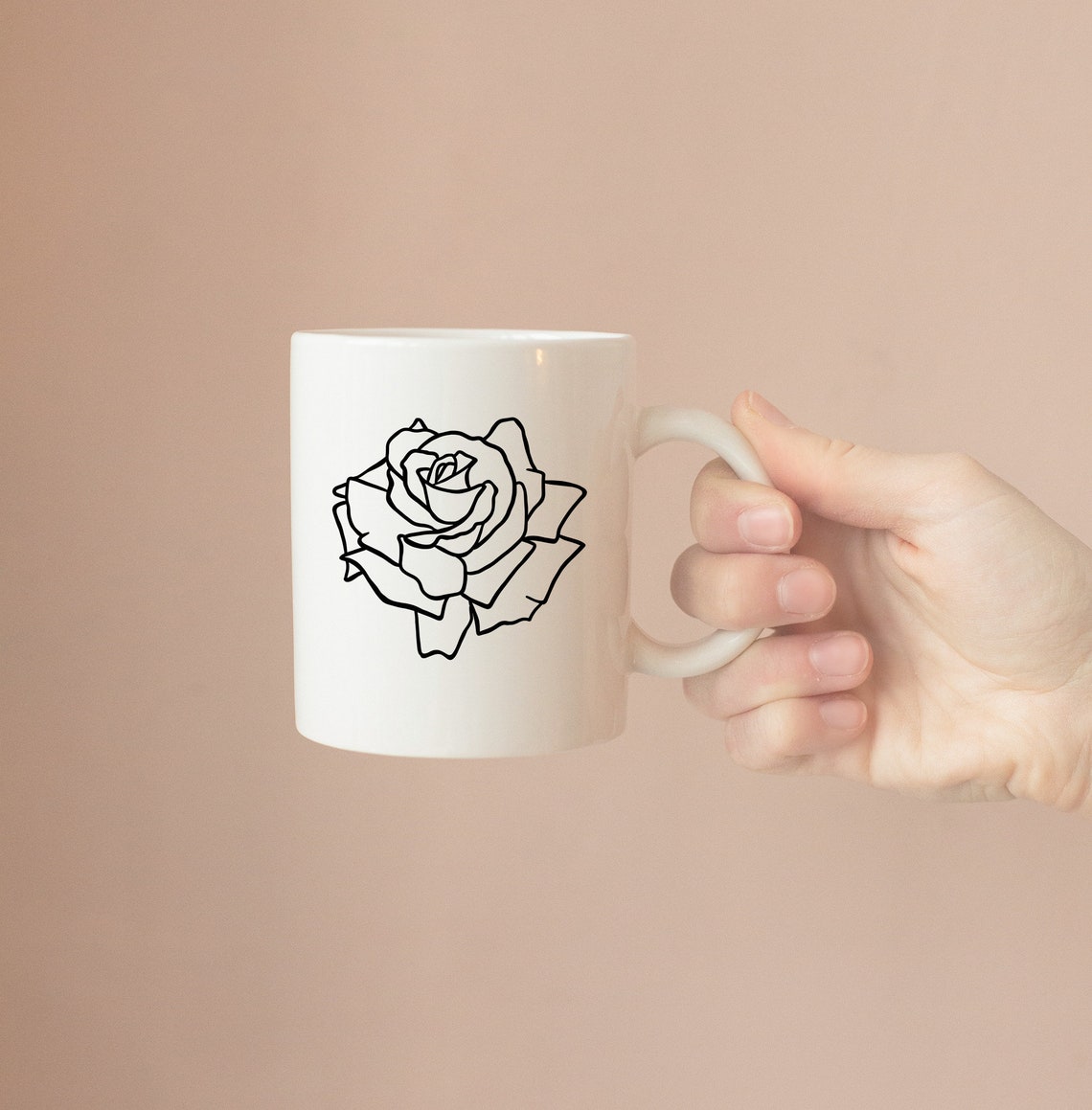 Rose SVG Rose Outline PNG Transparent File Instant Download | Etsy