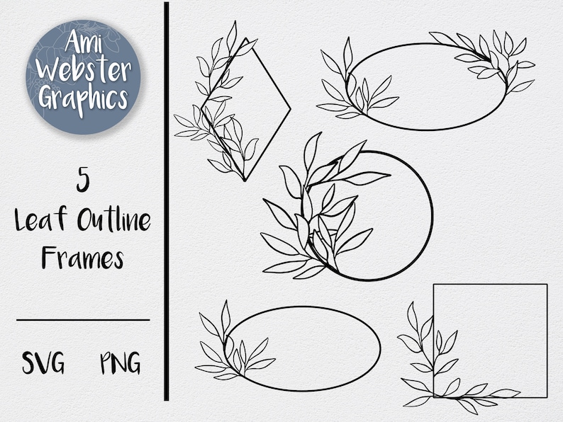 Leaf Frame Svg, Leaves Frame Png, Wedding Frame Svg, Leaf Border Clip ...