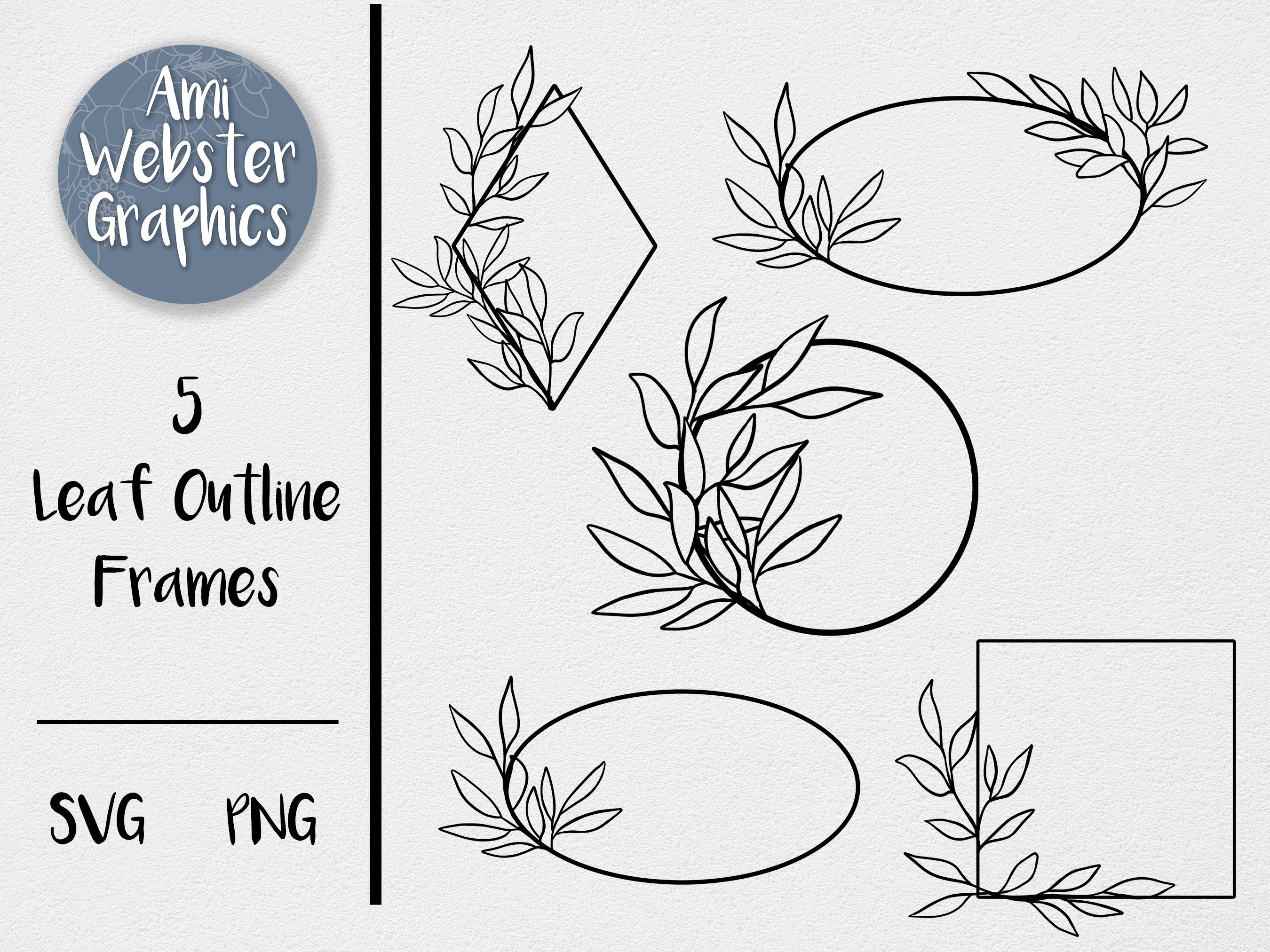 Leaf Frame Svg, Leaves Frame Png, Wedding Frame Svg, Leaf Border Clip ...