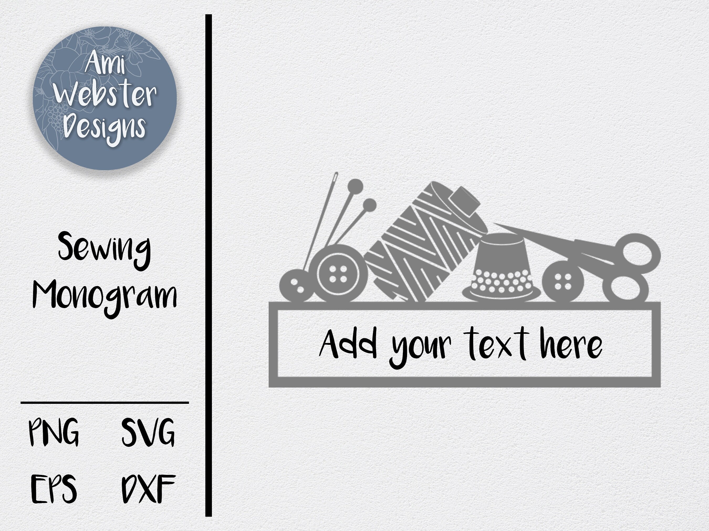 Sewing Monogram SVG, Sewing Room Sign, Seamstress Svg, Cricut Cut File ...