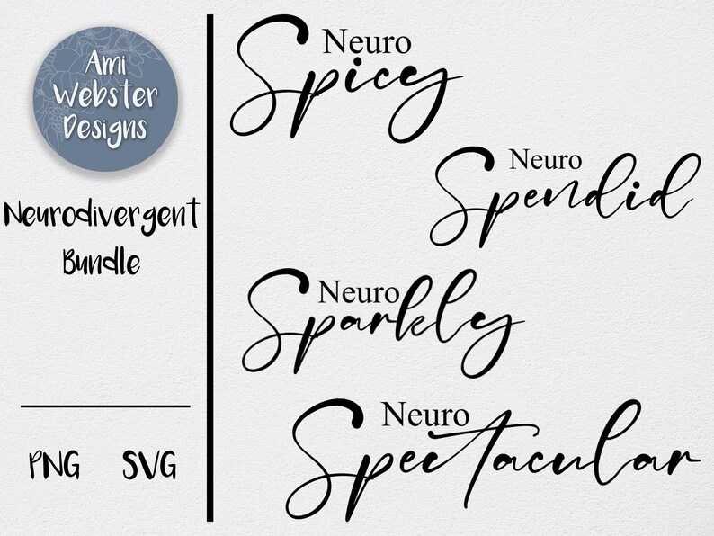 Neurodivergent SVG Bundle Neuro Spicy SVG Autism Neurosparkly SVG ...