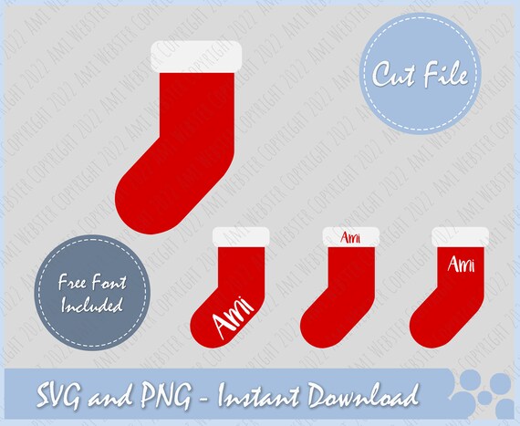 Christmas Stocking SVG Family Christmas Christmas SVG - Etsy