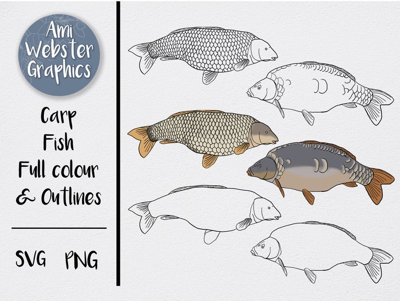 Carp SVG - Fishing SVG - Carp Fishing Clip Art - Angling SVG - Carp Svg ...
