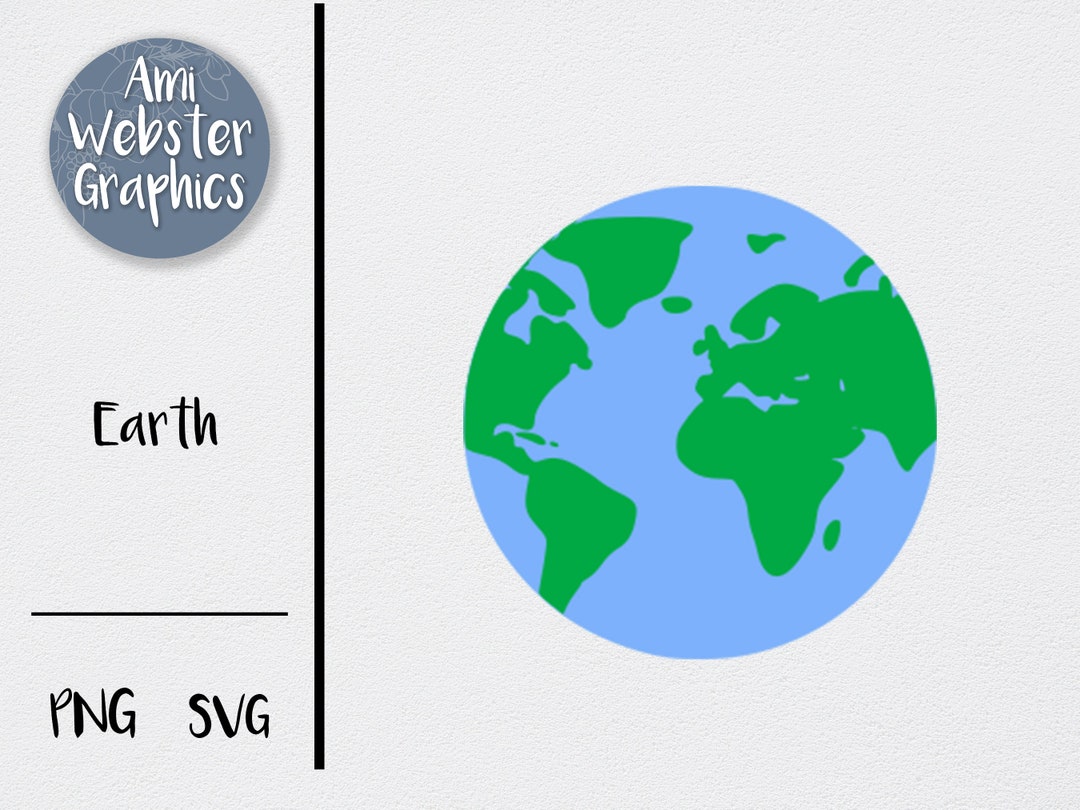 Earth Day SVG, Planet Earth PNG, Globe Clip Art Instant Download Cricut ...
