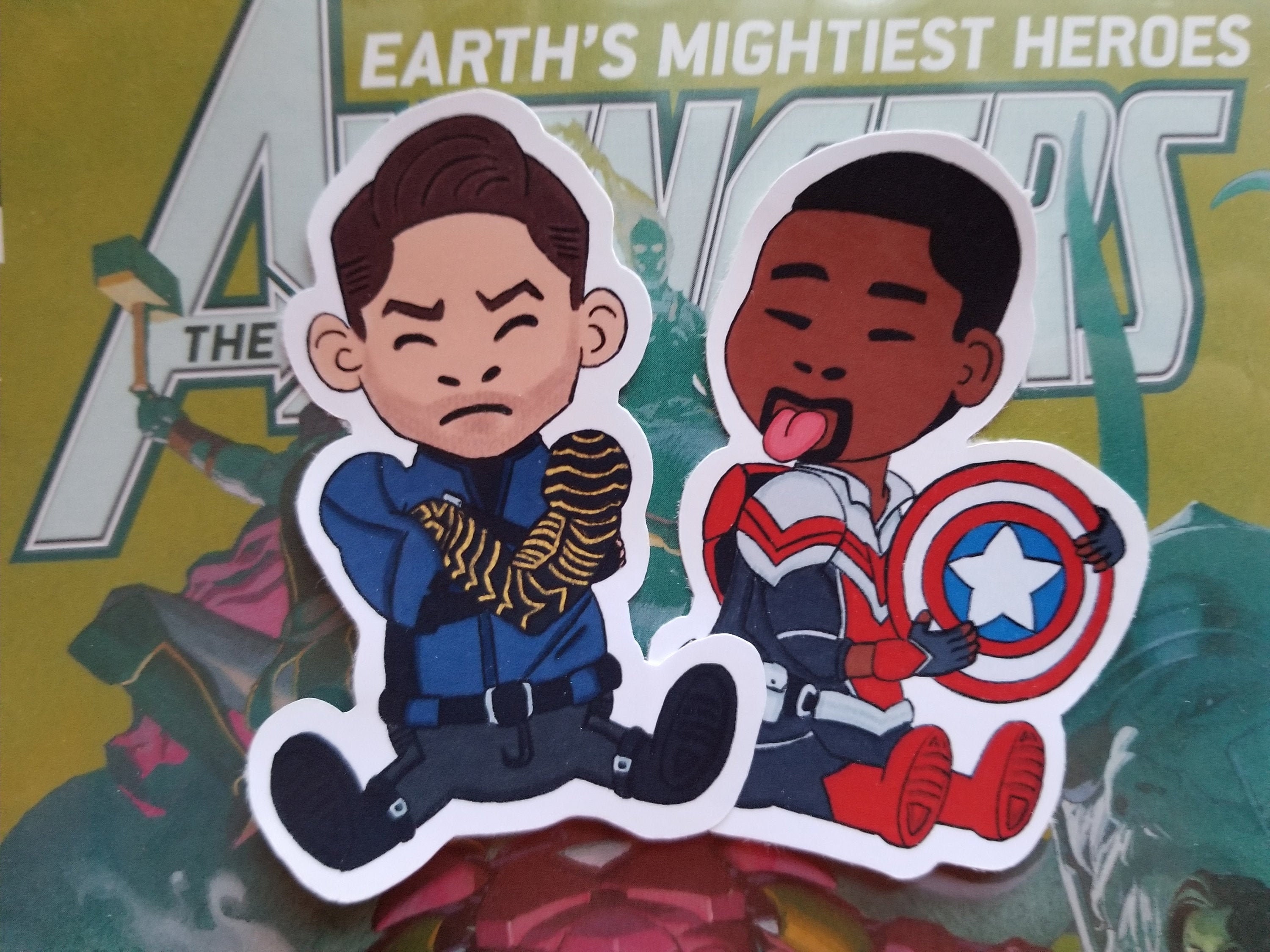 Falcon & Winter Soldier Sticker Set - Bucky Barnes - Sam Wilson ...