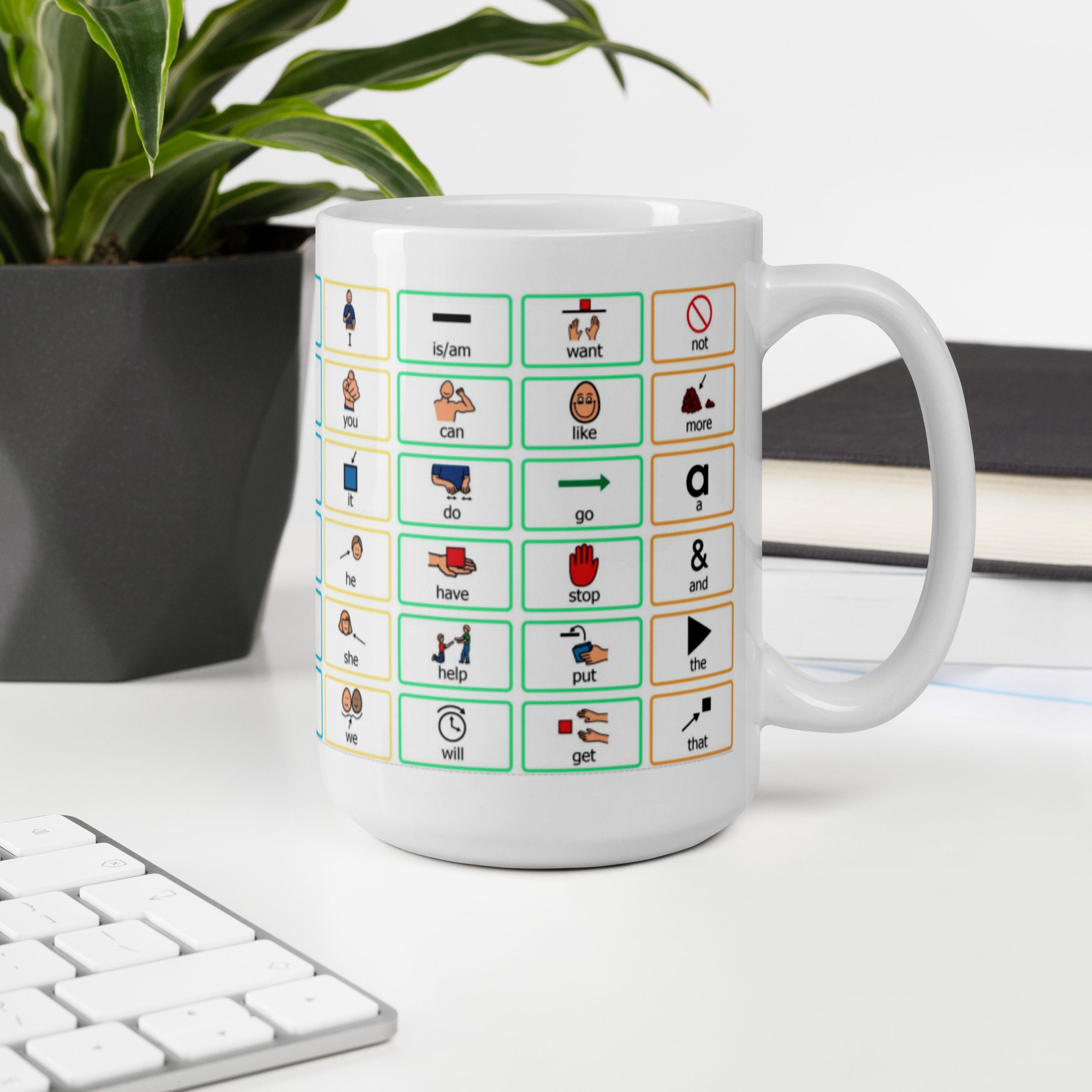 SLP AAC Core Board Mug AAC Coffee Mug Td Snap Boardmaker Mug Aac Lover ...