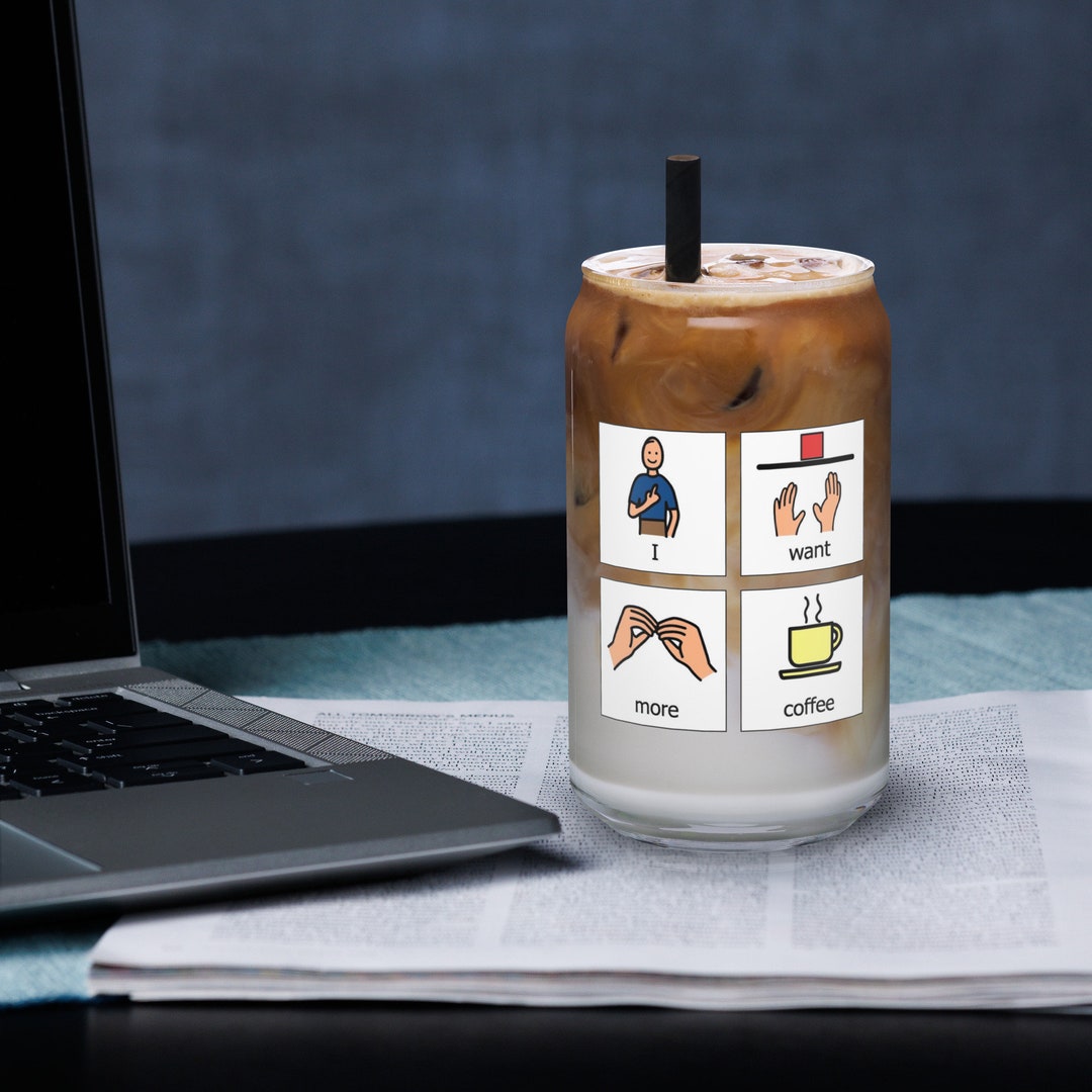 Ice Coffee Glass AAC SLP Speech Language Pathologist Gift Special ...