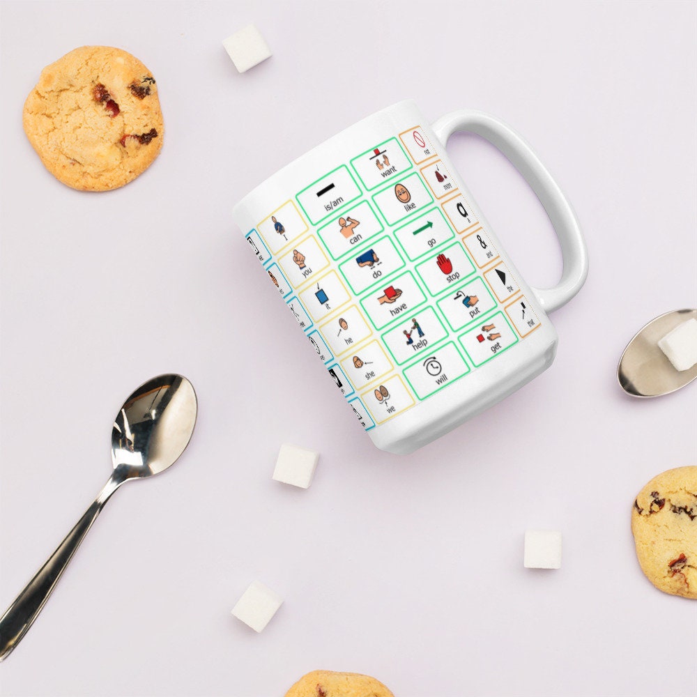 SLP AAC Core Board Mug | AAC Coffee Mug | Td Snap Boardmaker Mug | Aac ...