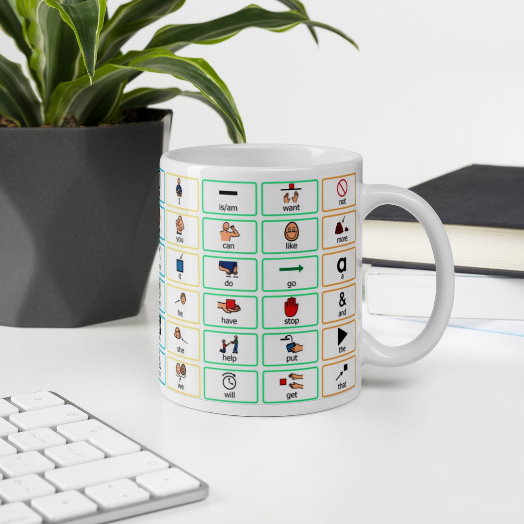 SLP AAC Core Board Mug | AAC Coffee Mug | Td Snap Boardmaker Mug | Aac ...