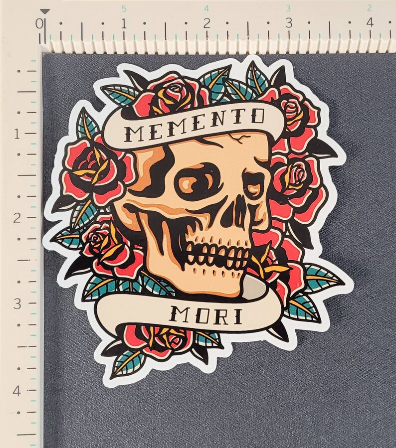 Memento Mori Waterproof Sticker Skull Sticker Stoic Decal - Etsy