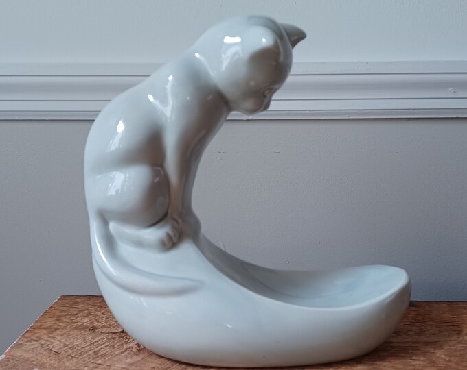 Vintage Haeger Blue Cat Figurine Statue - Etsy