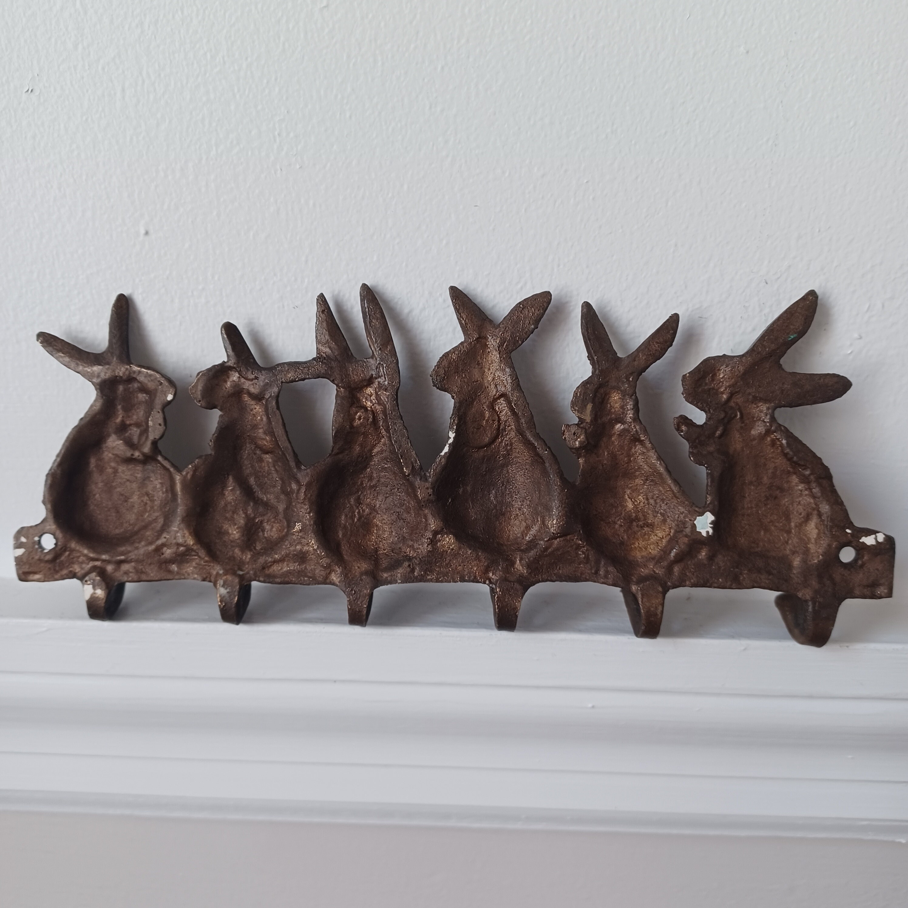 Rustic Metal Rabbit Keys, Jewelry Rack, Holder, Hooks - Etsy
